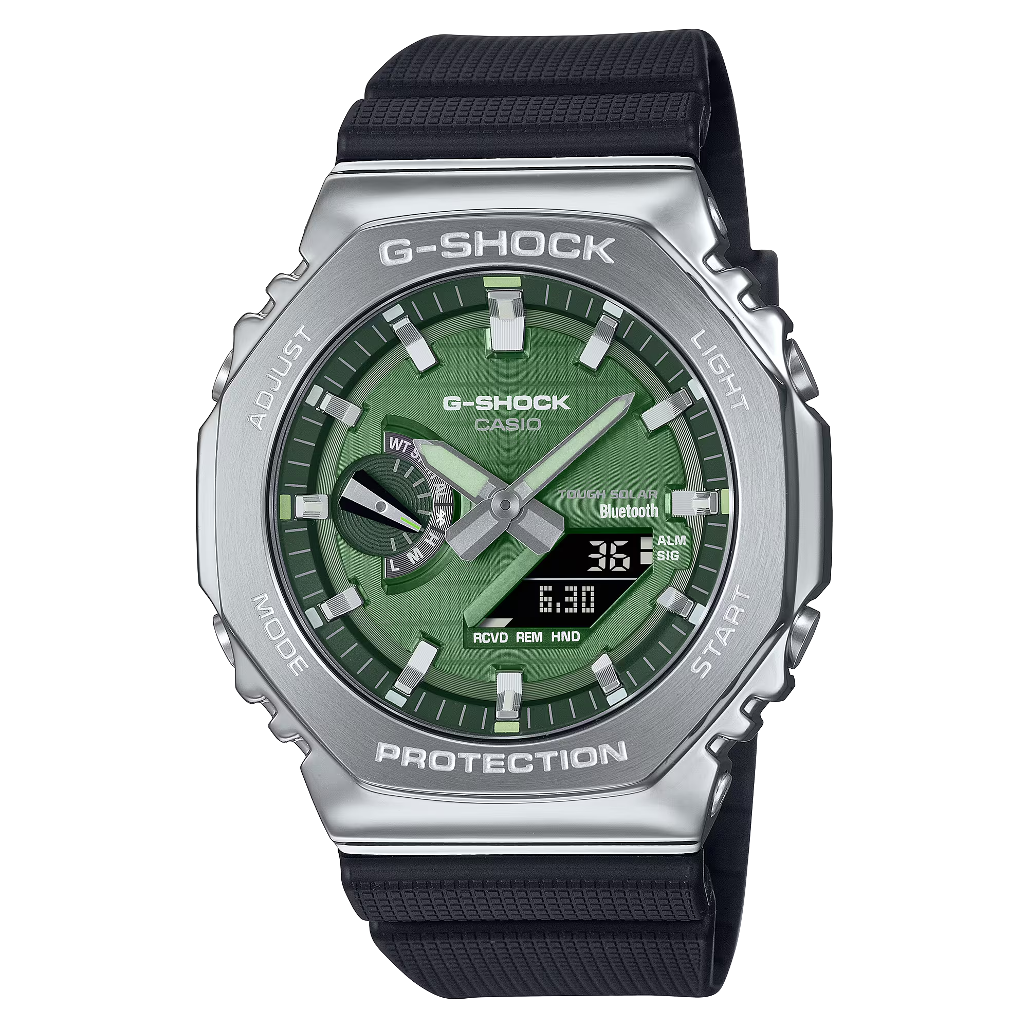 G-Shock GBM2100A-1A3 Metal Clad Casioak Vapor Green Resin Band ...