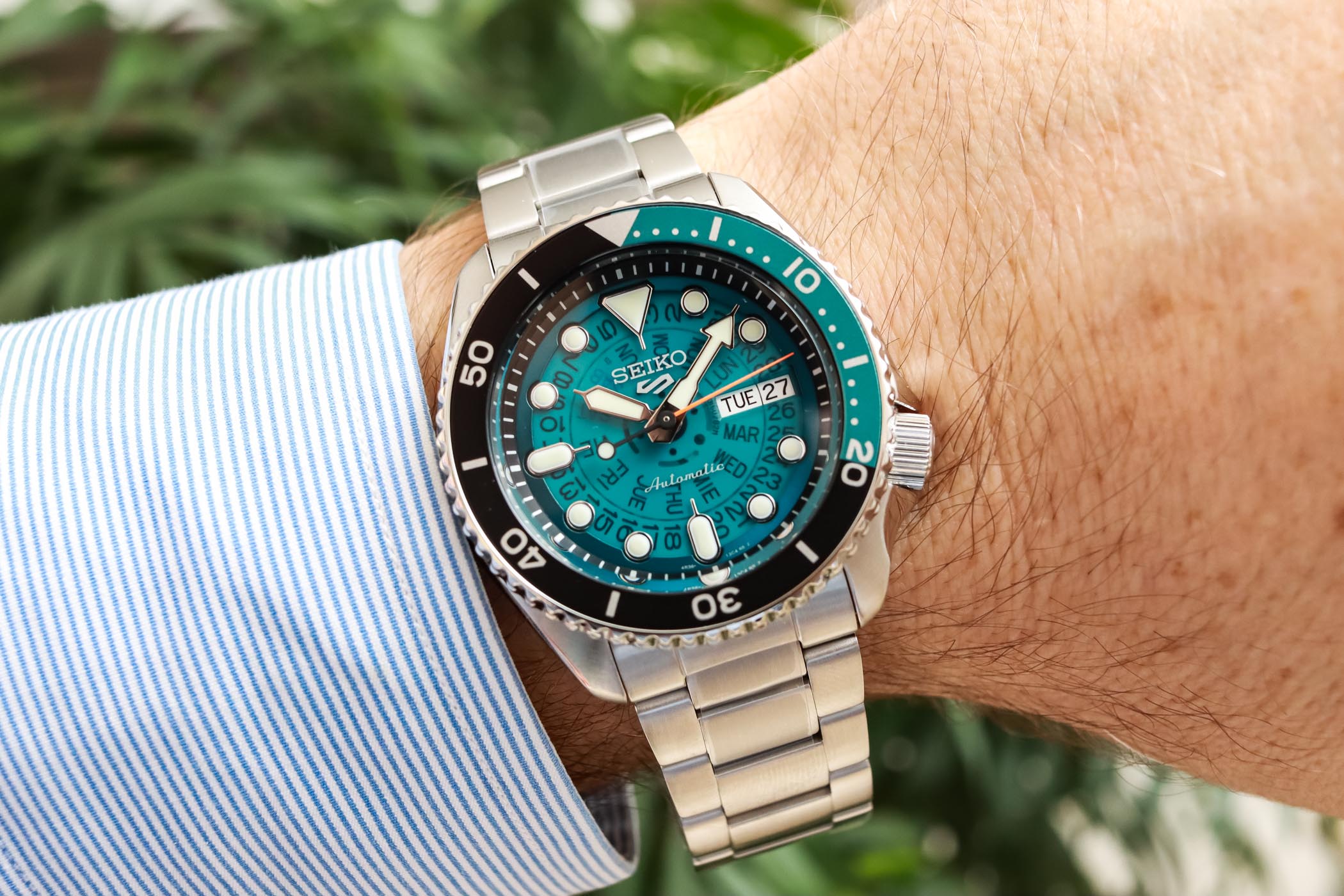 Seiko 5 Sports SRPJ45 Time Sonar Transparent Dial Automatic – Arizona ...