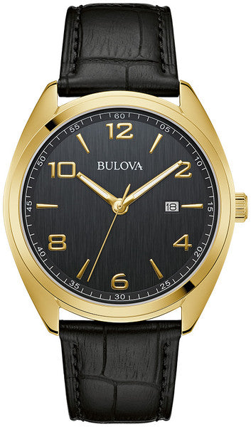 Bulova 97B211 Gold Tone Black Dial Classic – Arizona Fine Time